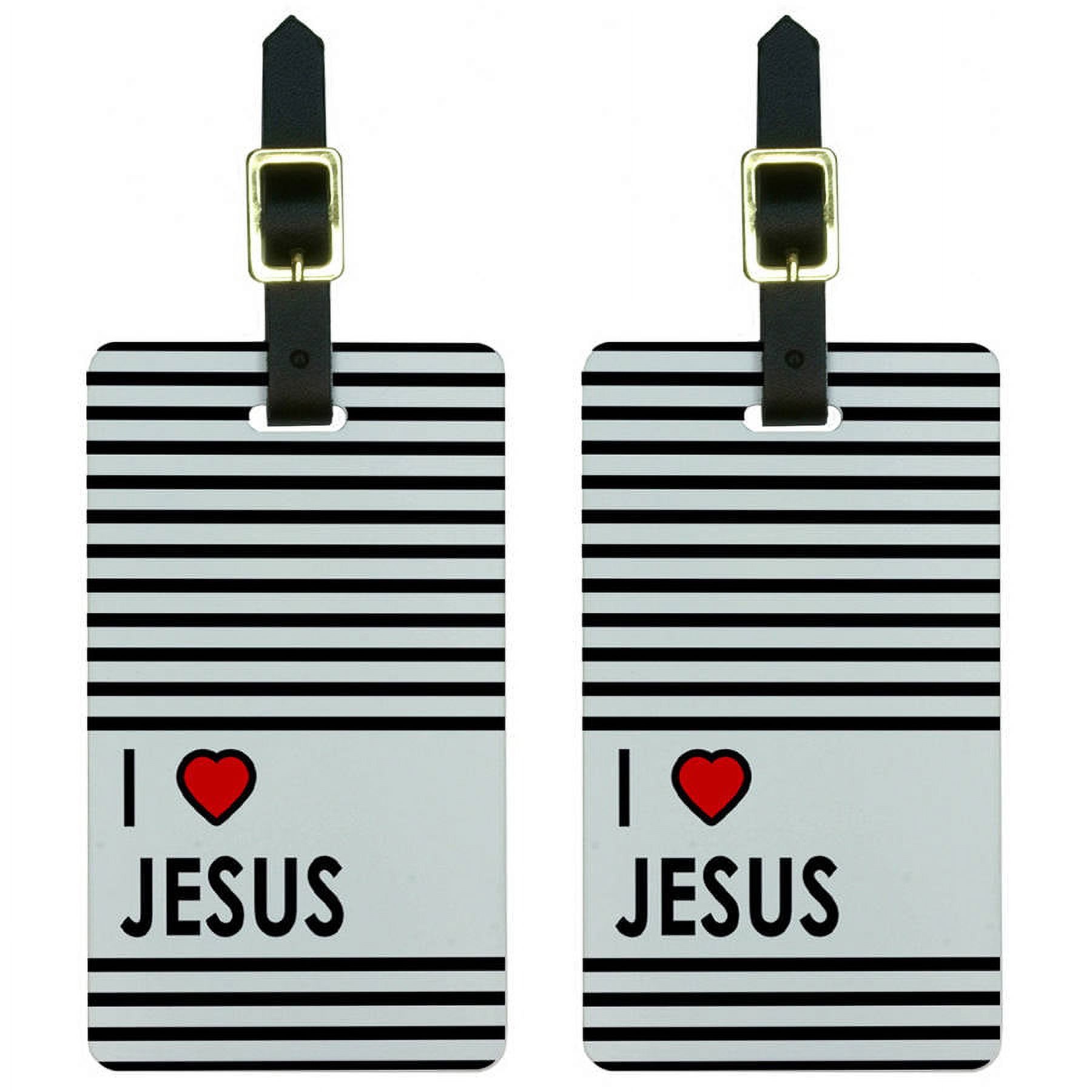 I Love Heart Jesus Christian Religious Luggage Tags Suitcase ID, Set of ...