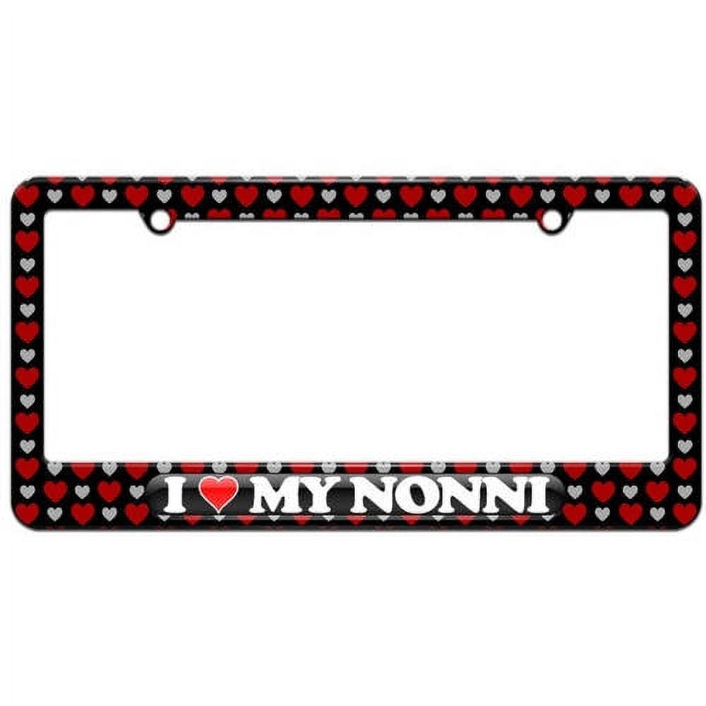 I Love Heart My Nonni, Italian Grandmother License Plate Tag Frame ...