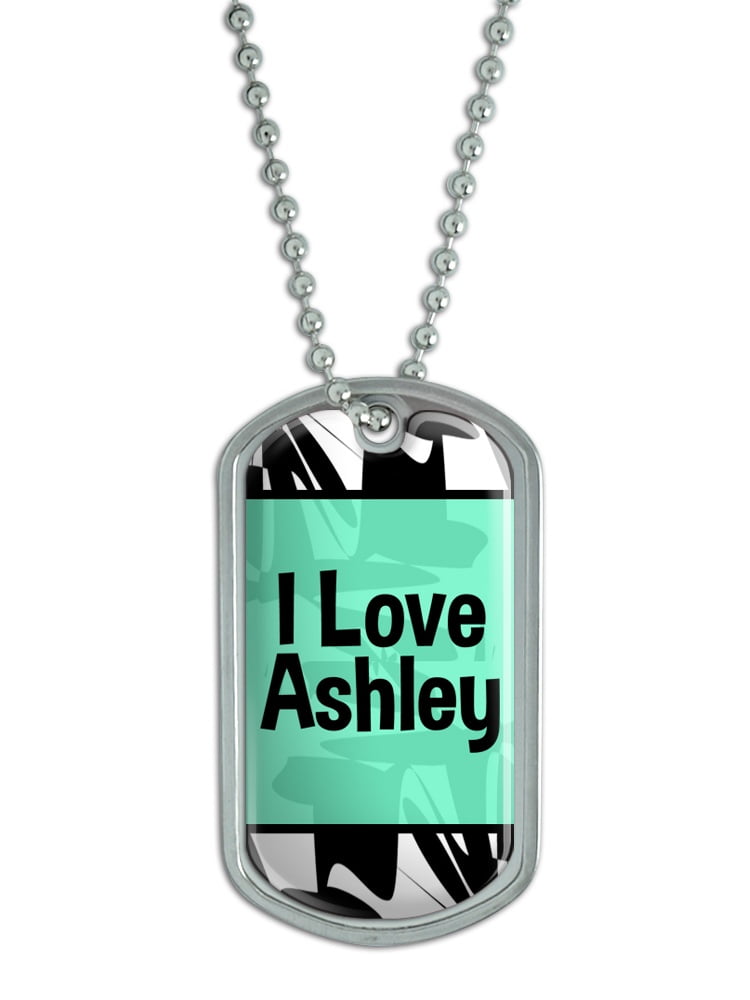 I Love Heart Name - Ashley - Dog Tag - Walmart.com