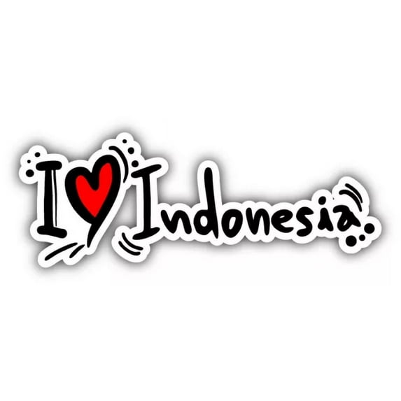 I Love Indonesia Travel Car Sticker Phone Decal Water Bottle Stickers ...