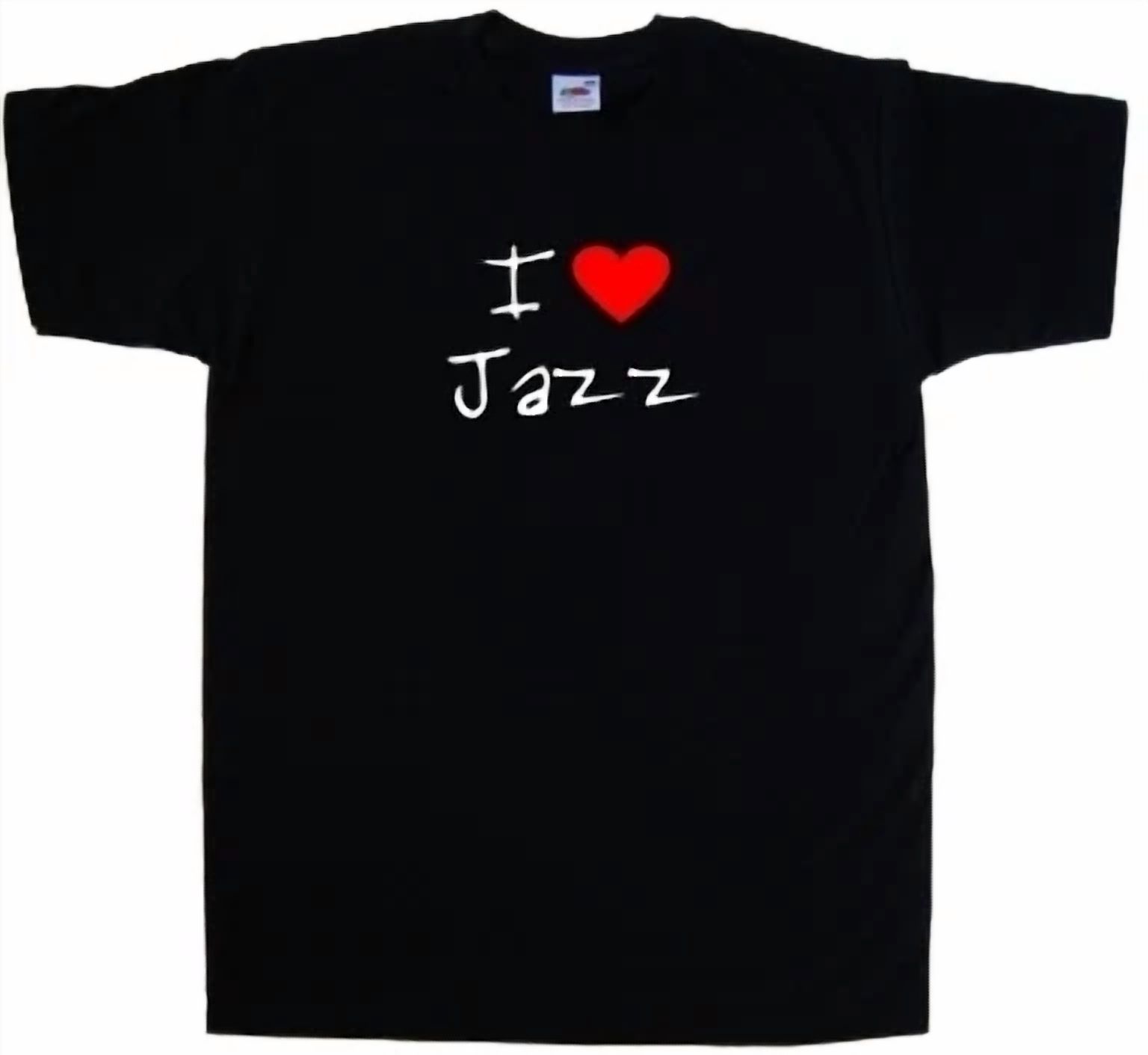 I Love Jazz for Men and Women Music Lover Retro Style Tee up to 5XL ...