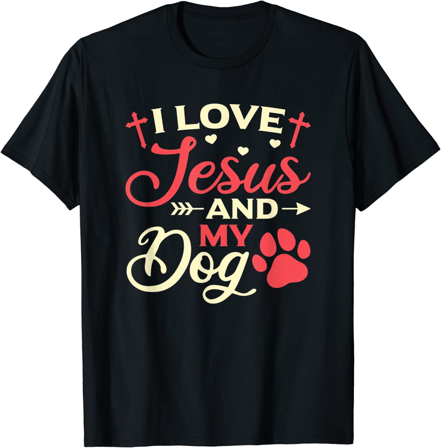 I Love Jesus And My Dog Religious Dog Owner T-Shirt - Walmart.com