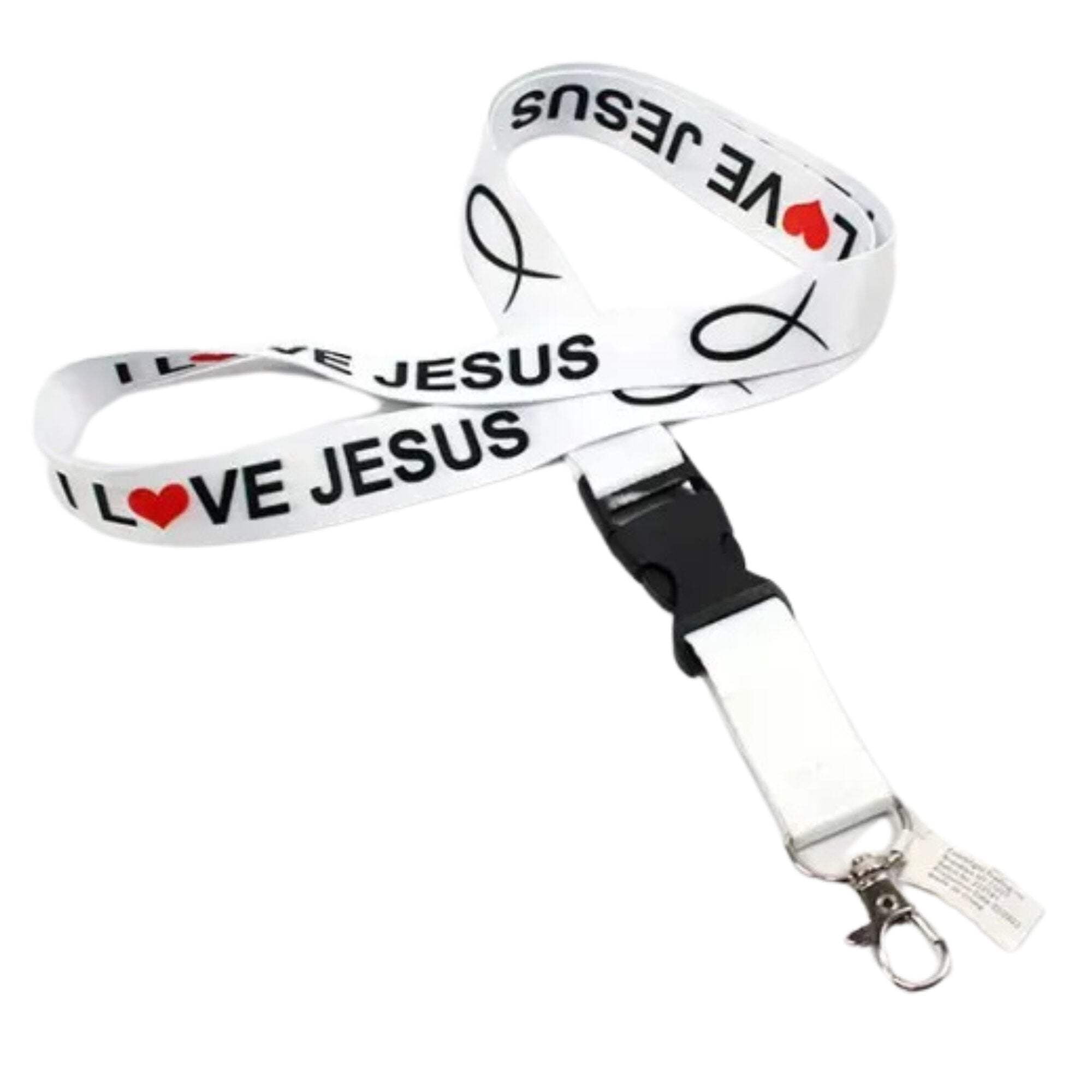 "I Love Jesus" Lanyard Keychain with Quick Release – Neck Strap for ...