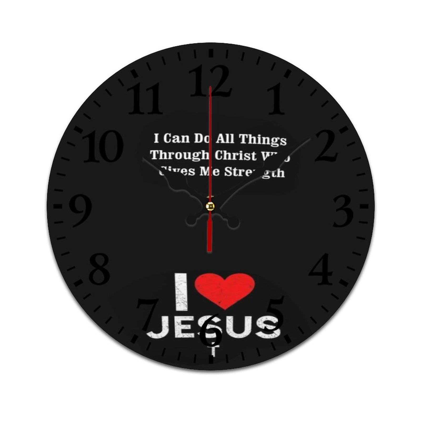 I Love Jesus Wall Clock Modern Design Clocks Wall Hanging Home Office ...