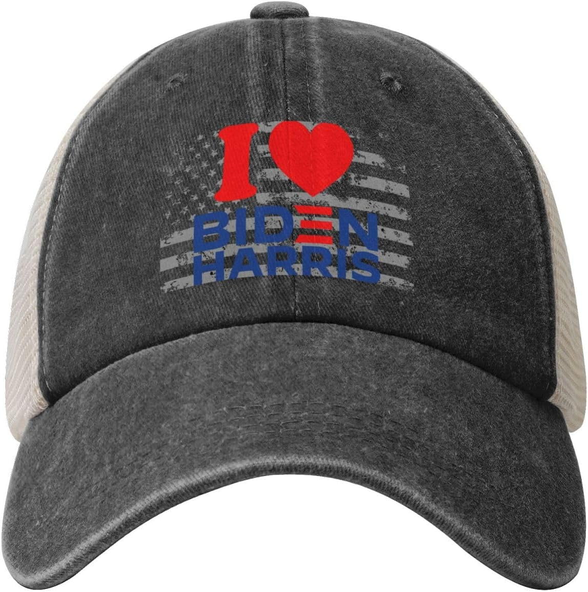 I Love Joe Biden Kamala Harris 2024 Mesh Baseball Cap Fashionable ...