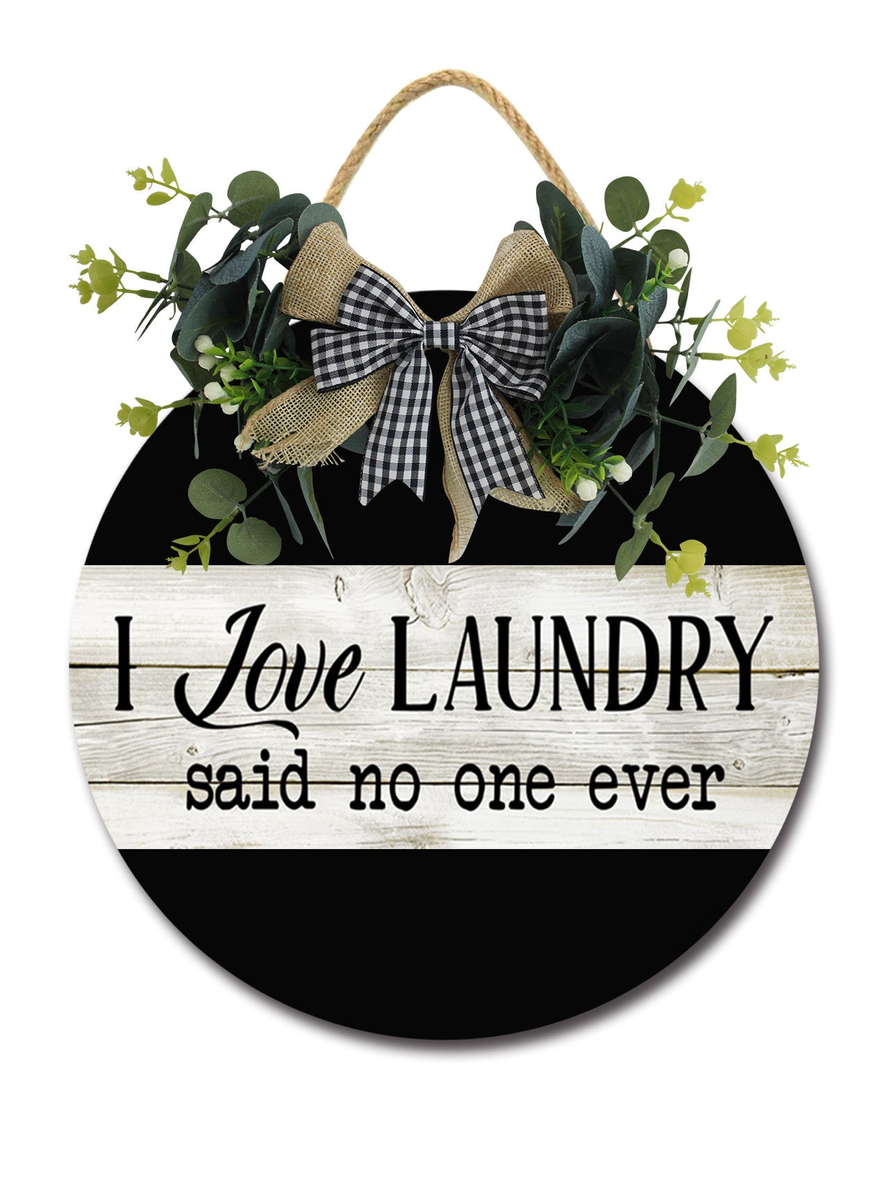 I Love Laundry Said No One Ever Sign Front Door Porch Decorations ...