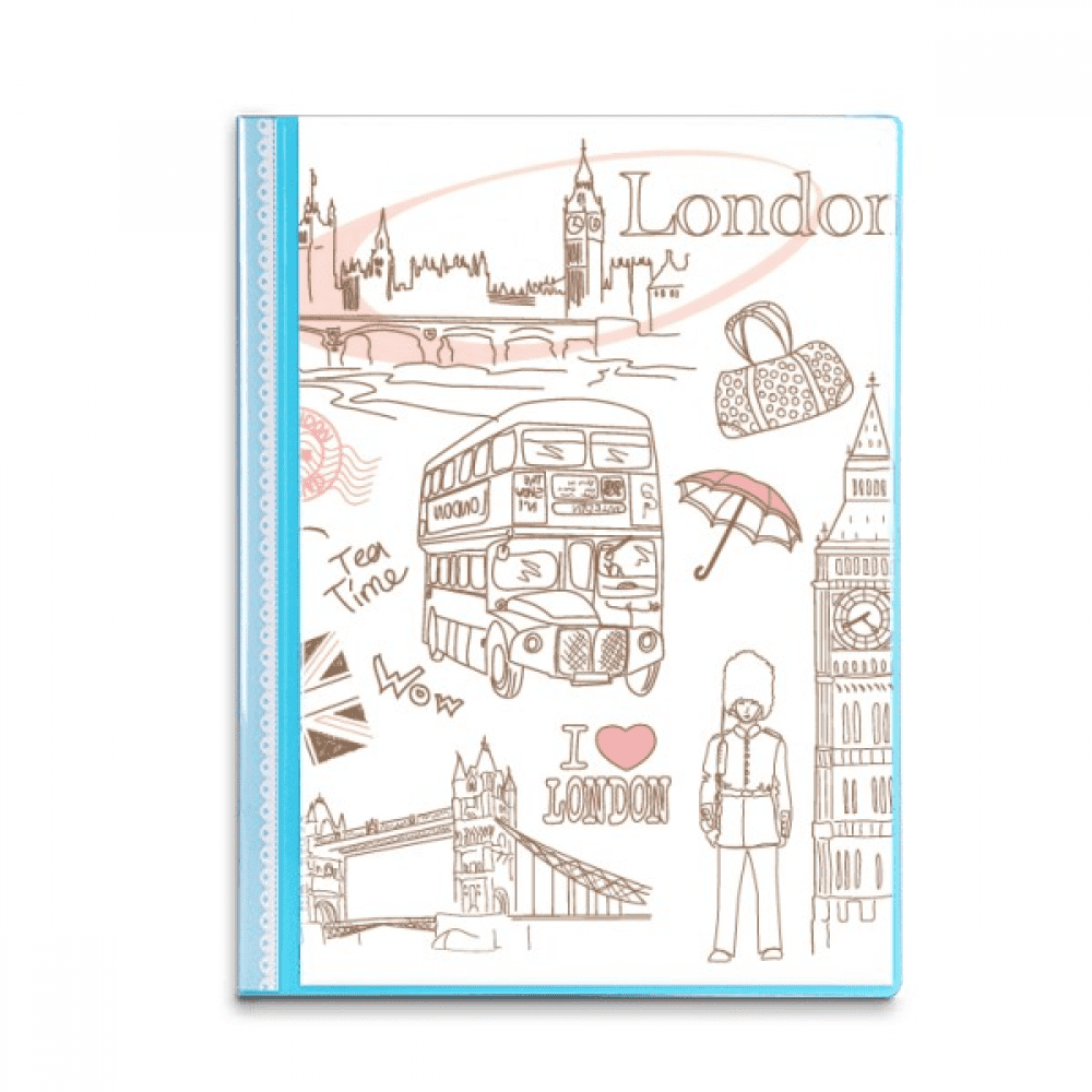 I Love London Britain Big Ben Bus Book Sheet Protectors Portfolio ...