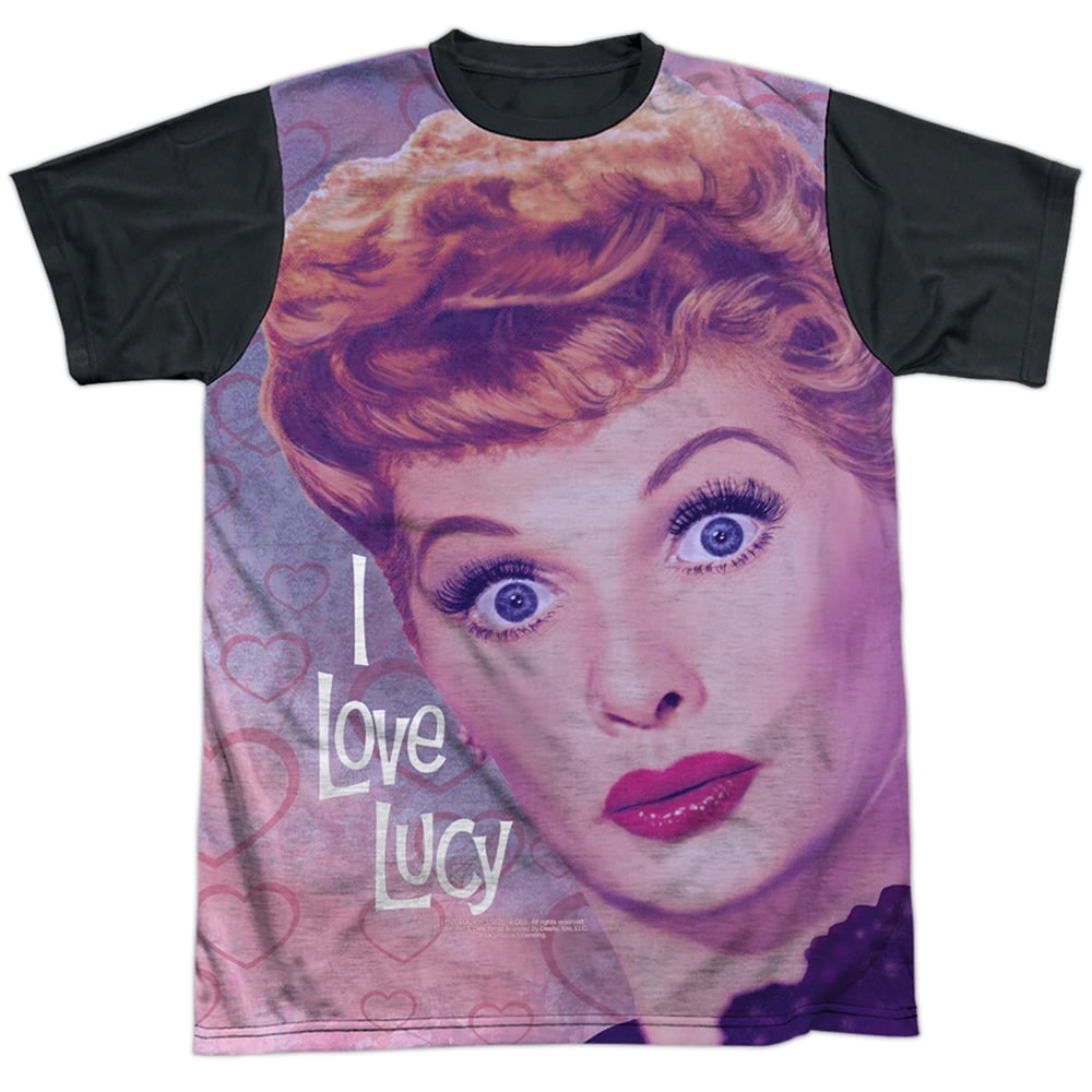 I Love Lucy Men's Funny Hearts Sublimation T-shirt White - Walmart.com