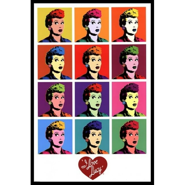 I Love Lucy - Pop Art Laminated & Framed Poster (24 x 36) - Walmart.com