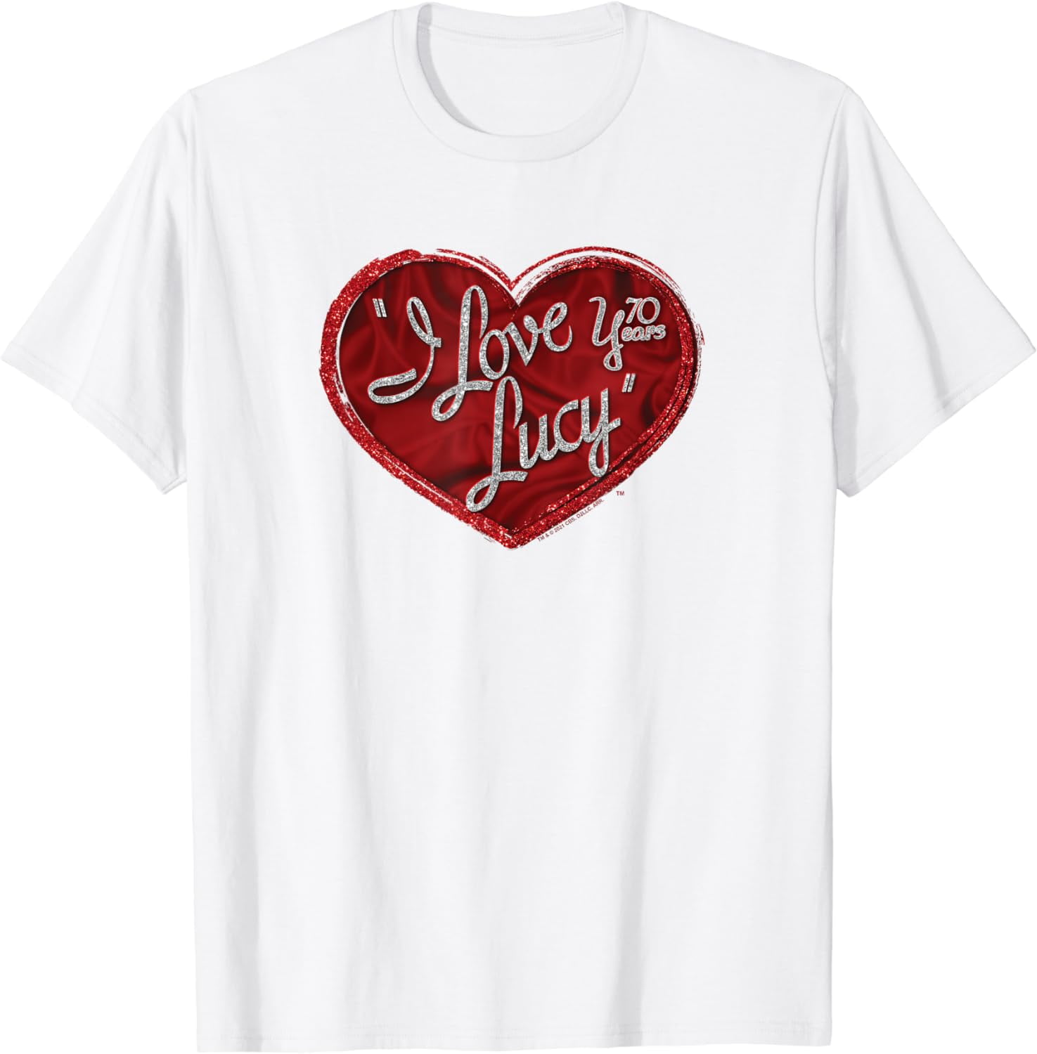 I Love Lucy Red 75 T-Shirt - Walmart.com