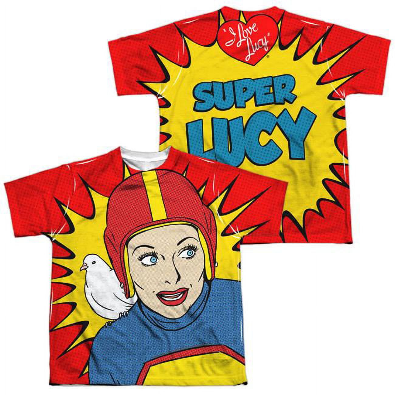 I Love Lucy Super Lucy Allover Print Officially Licensed Sublimation ...