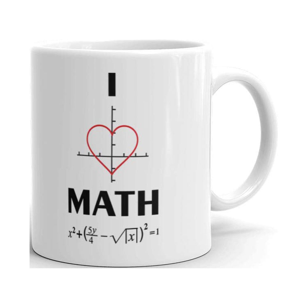 I Love Math Heart Graph Calculus Algebra Mathematics Coffee Tea Ceramic ...