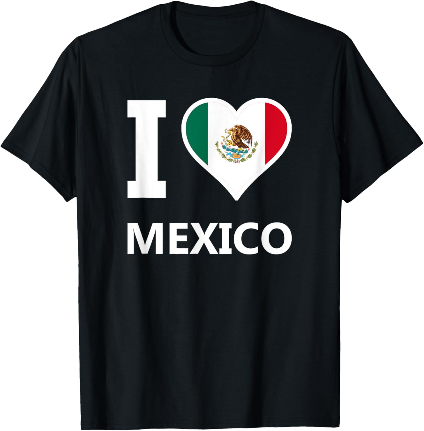 I Love Mexico Cinco de Mayo Bandera Mexicana Heart Mexicano T-Shirt ...