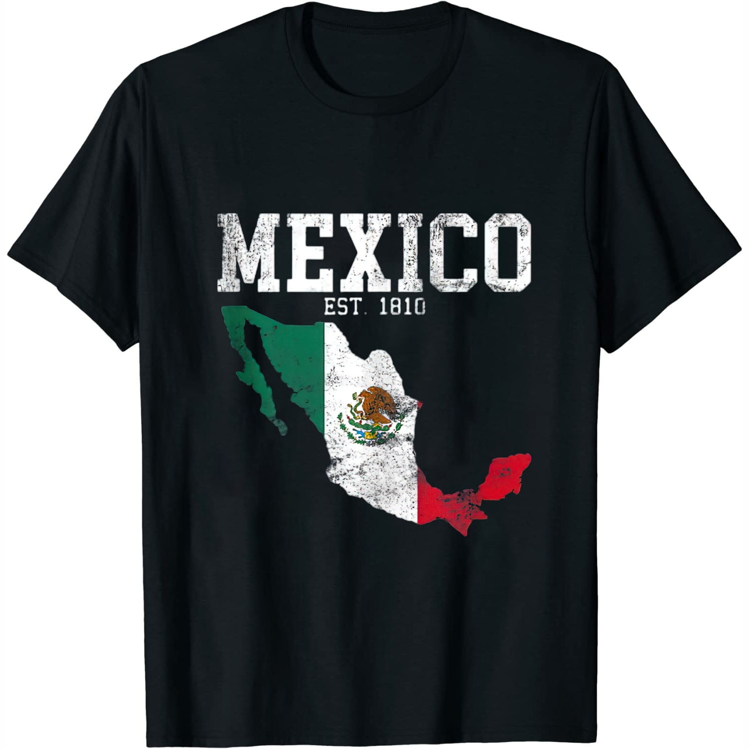 I Love Mexico T-Shirt Mexican Flag Design for Men Women Tee T Shirt Black XL - Walmart.com