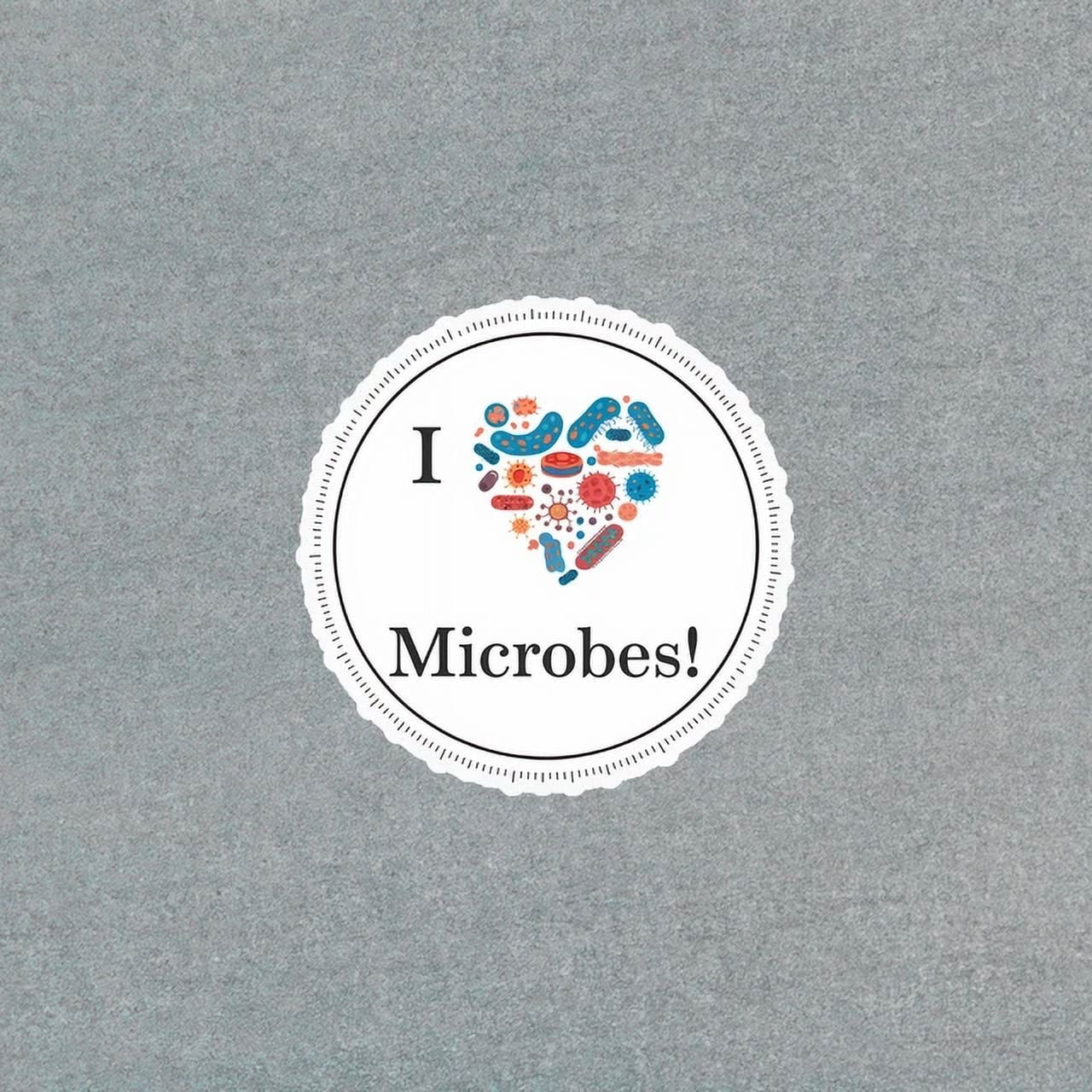 I Love Microbes Science Biology Microbiology Sticker Decal Gift ...