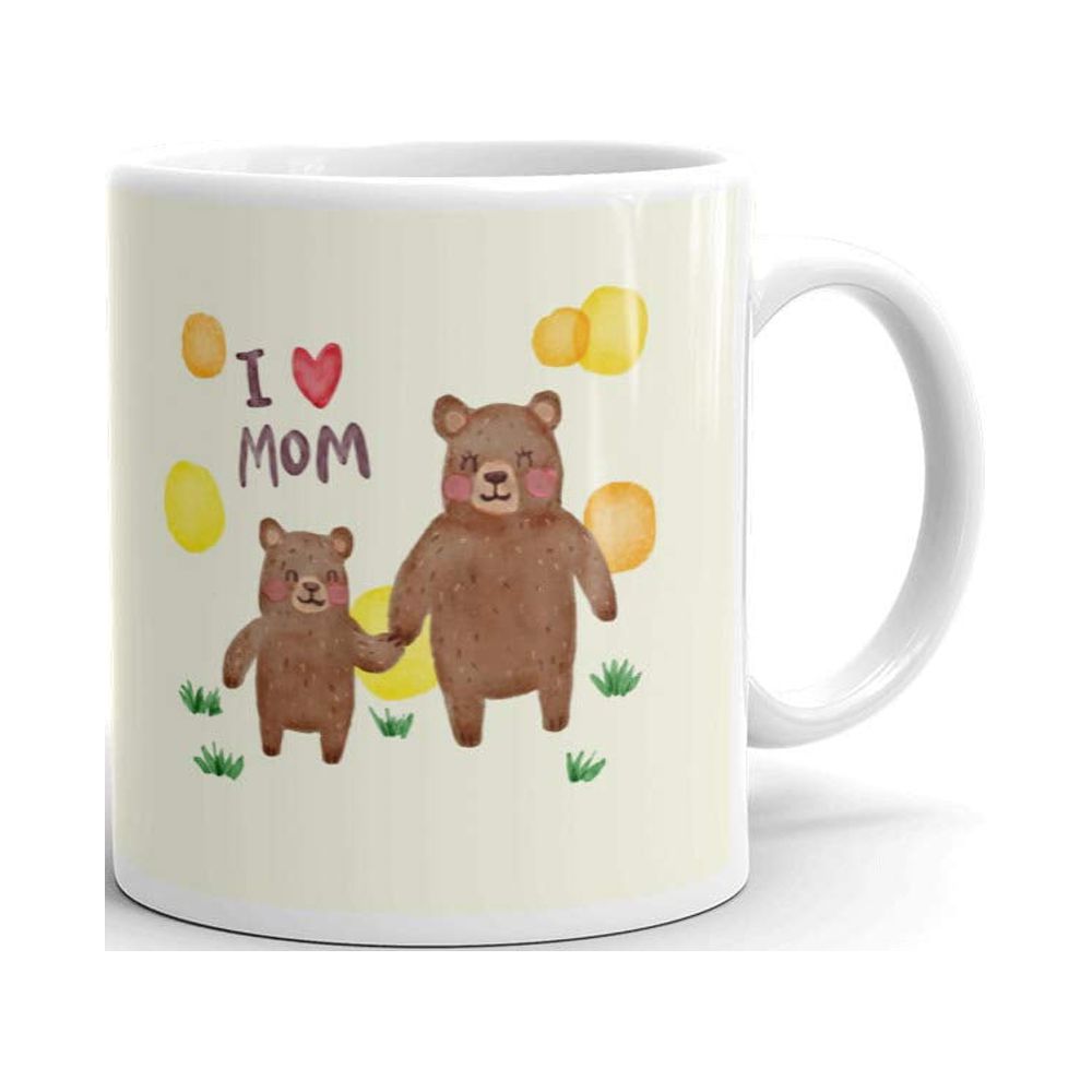 I Love Mom Bear Mama Baby Love Coffee Tea Ceramic Mug Office Work Cup ...