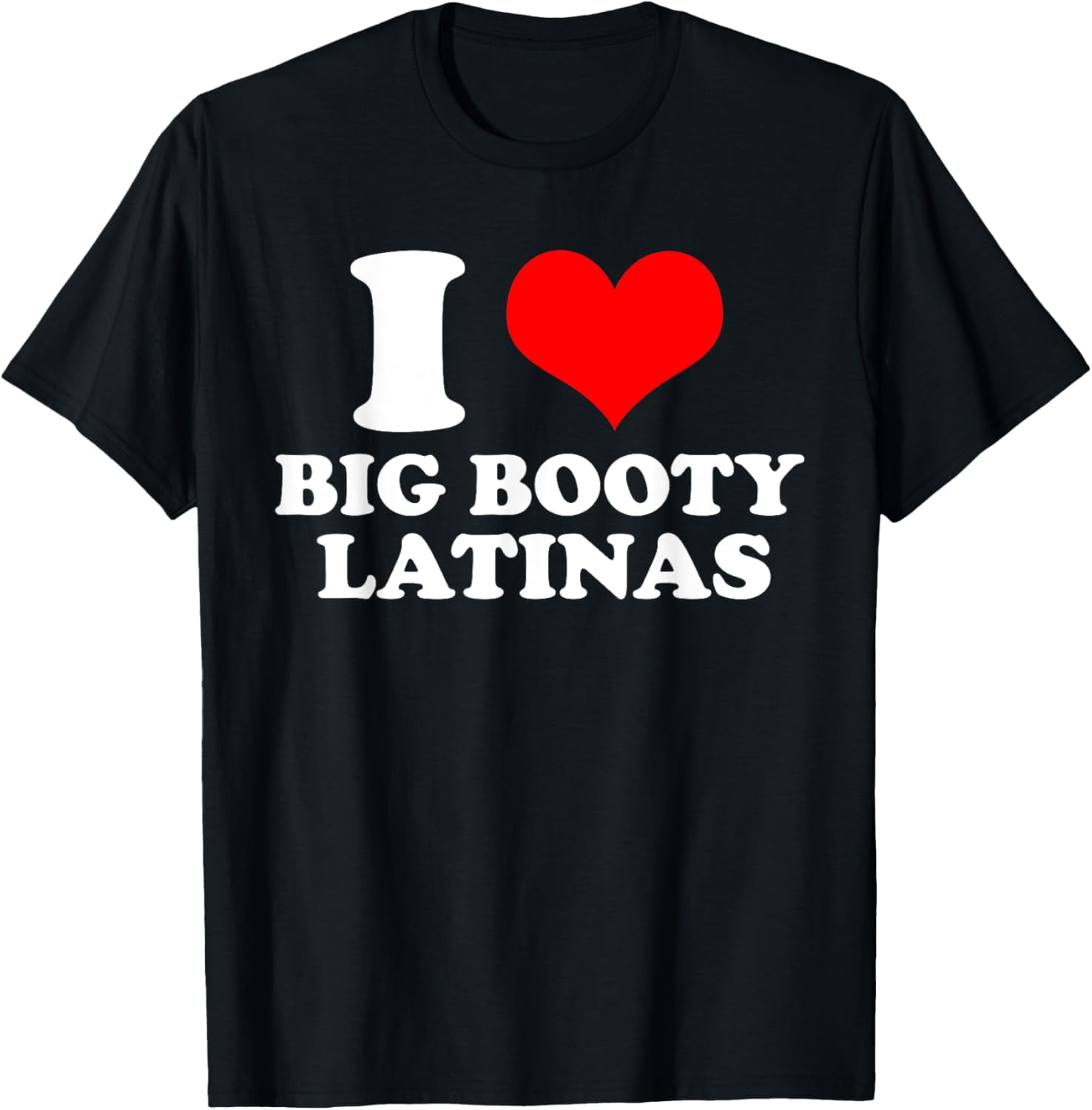I Love My Big Booty Latinas Matching Red Heart Gf Graphic T Shirt