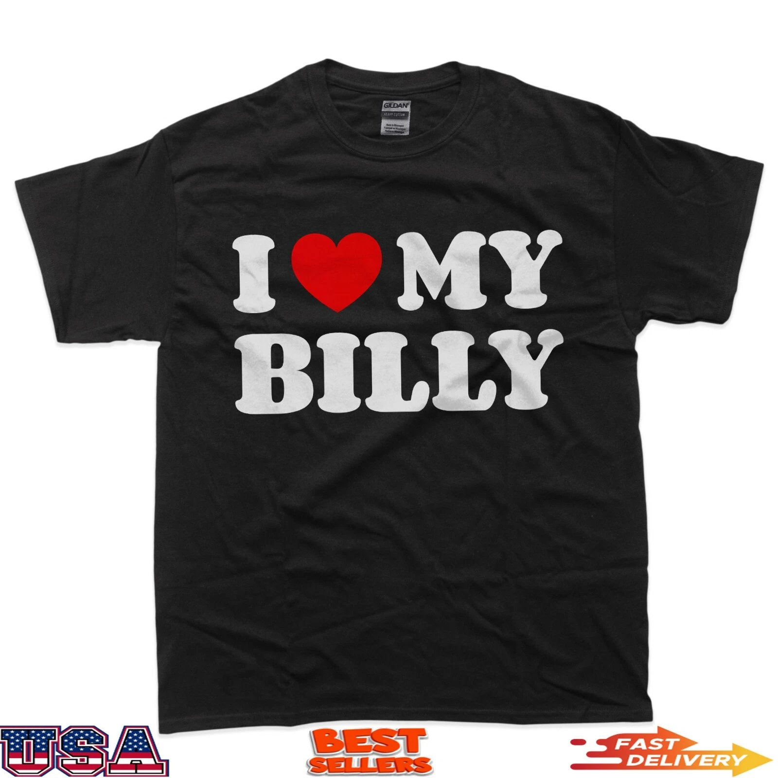 I Love My Billy Dog Breed Heart Graphic Pet Lover Design Tee,for men & women up to 5XL - Walmart.com