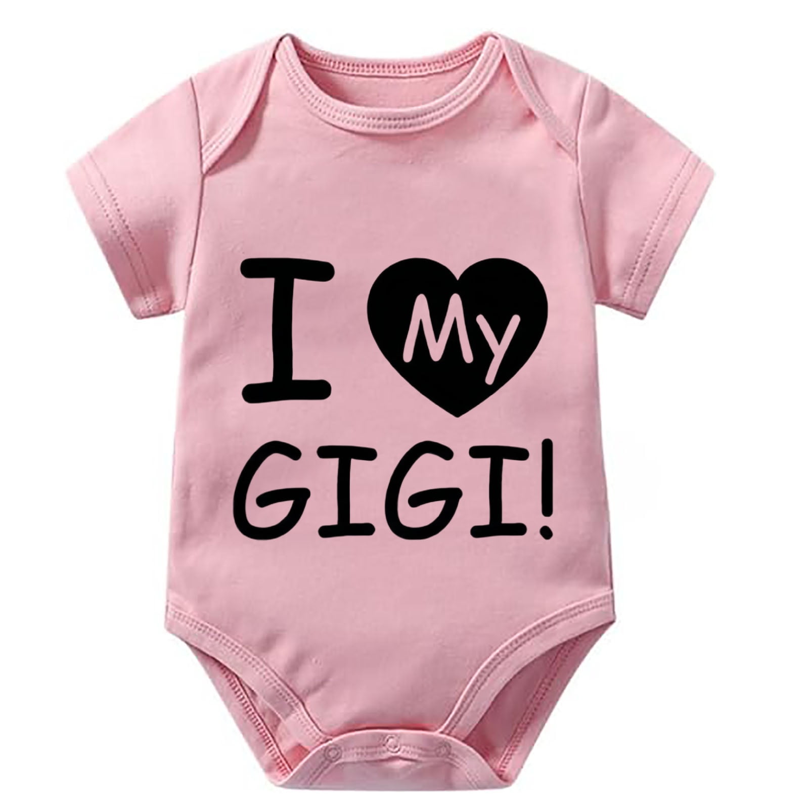 I Love My GIGI Gender Neutral Romper Short Sleeve Boy Bodysuit White ...