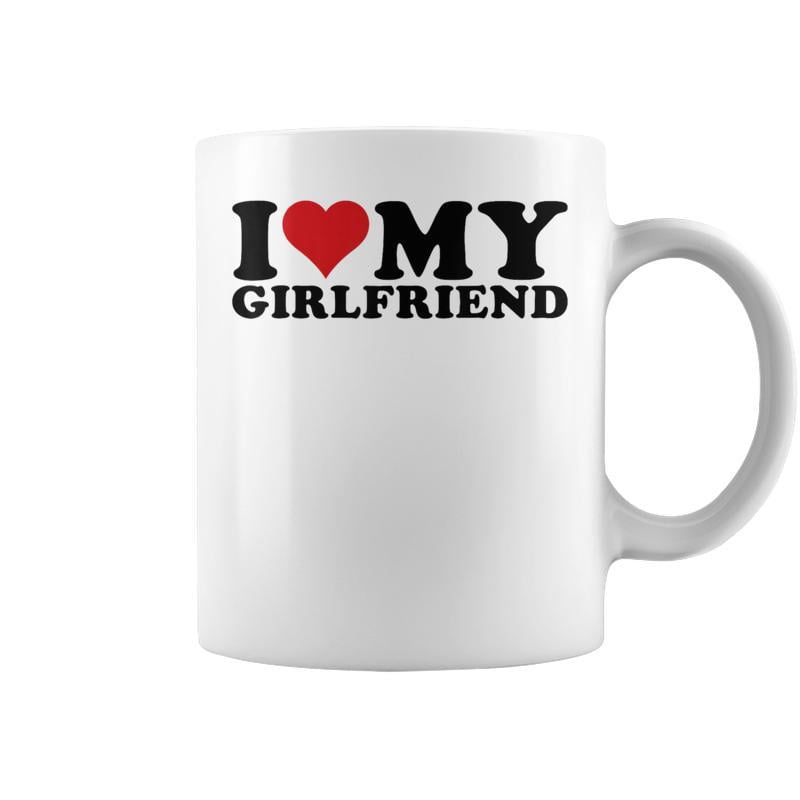 I Love My Girlfriend Gf I Heart My Girlfriend Gf White Coffee Mugs ...