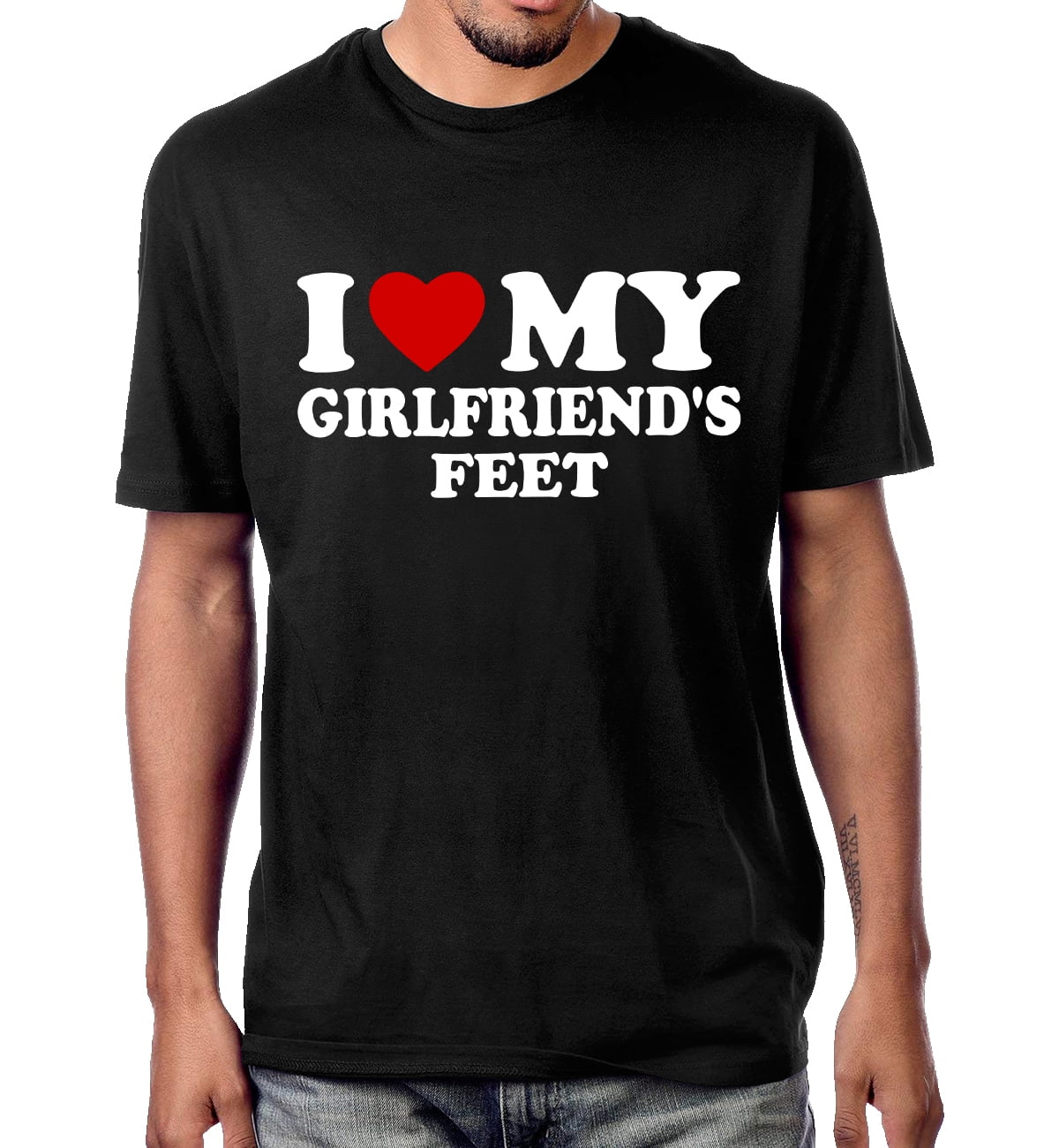 I Love My Girlfriends Feet Shirt Funny Boyfriend I Love My Girlfriend T ...