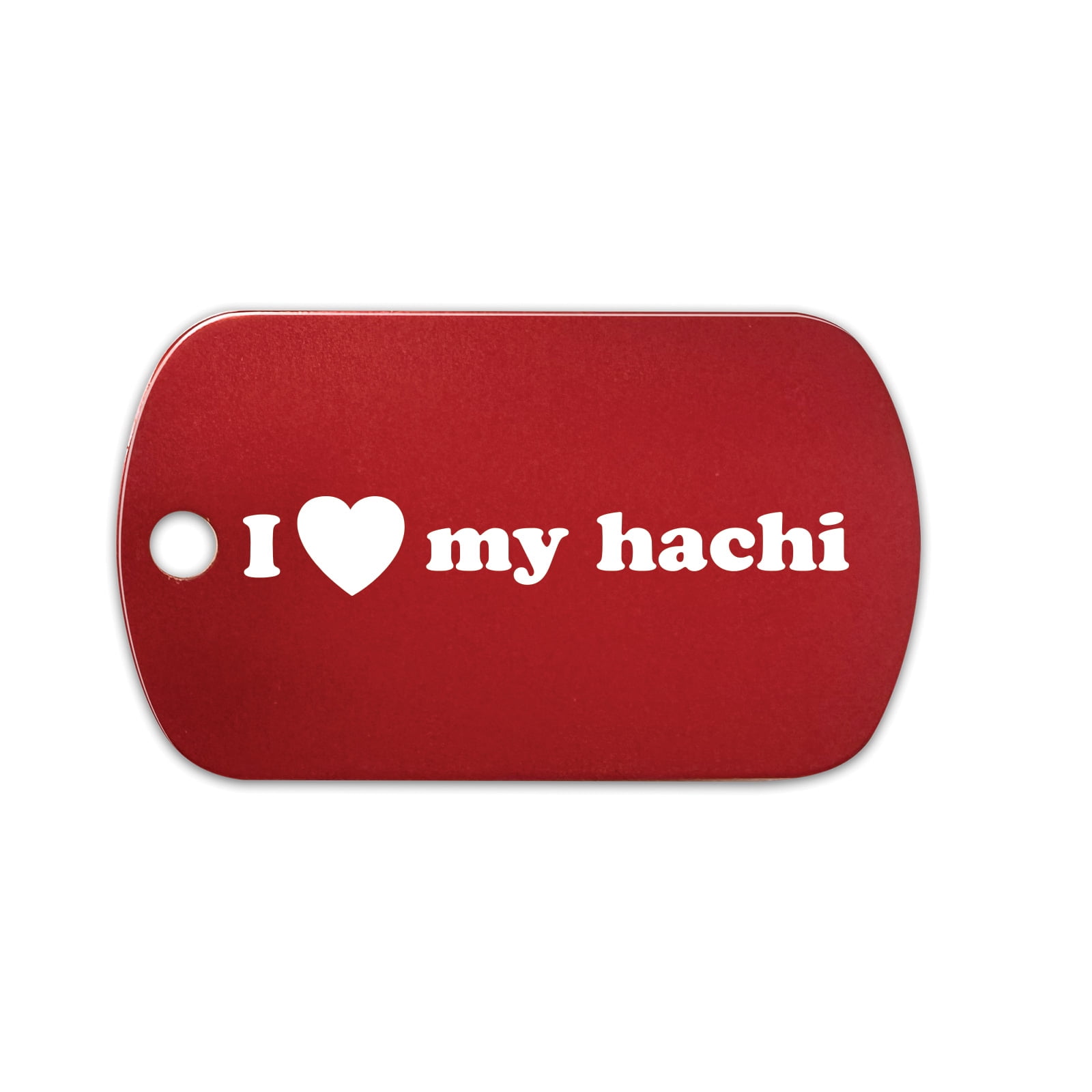 I Love My Hachi GI Dog Tag Aluminum Keychain jdm hachiroku ae86 - Red ...