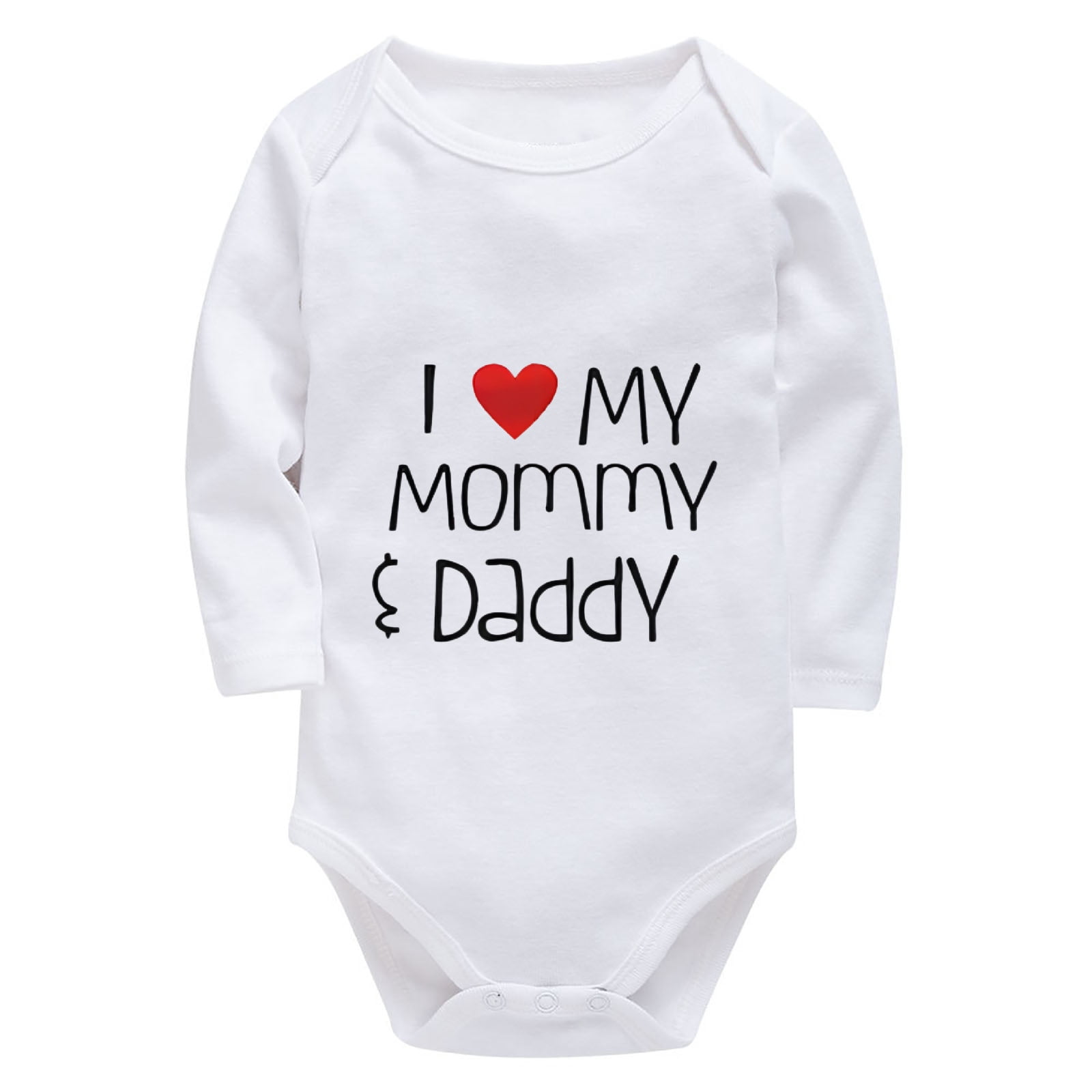 I Love My Mommy & Daddy Baby Going Home Outfit Long Sleeve Baby ...