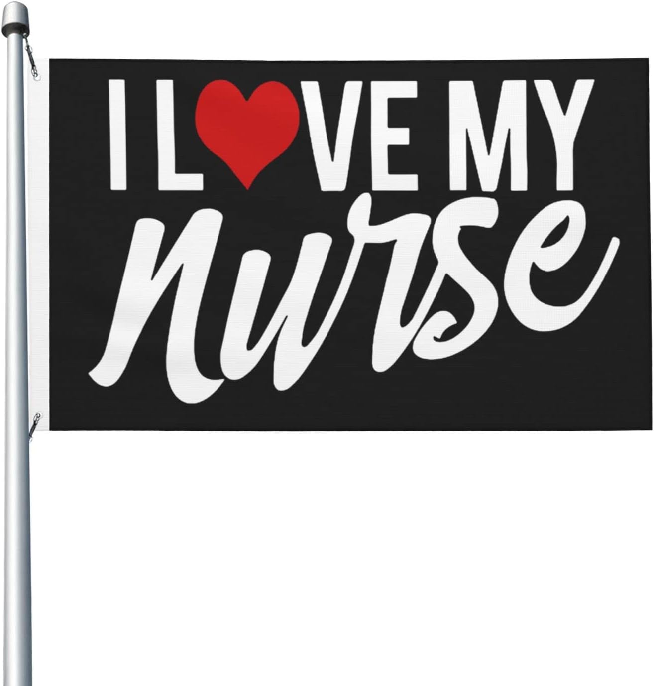 I Love My Nurse Flag 3x5 Ft Outdoor Decoration Banner Yard Flag With ...