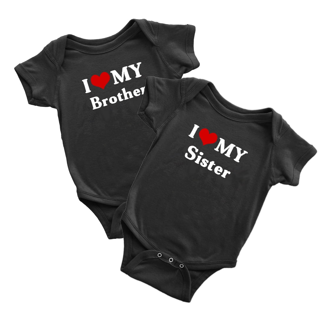 I Love My Sister Brother Baby Bodysuits Twinss Twins Clothes Gift ...