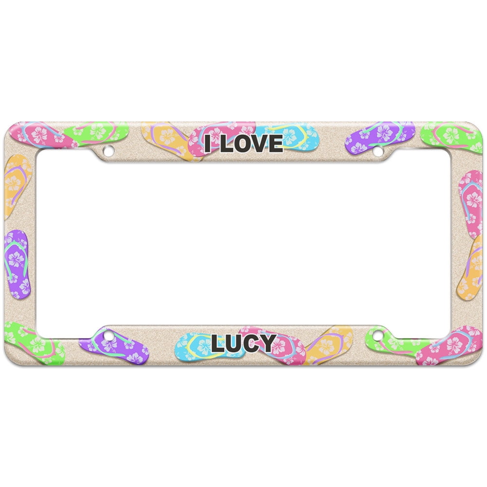 I Love Name - Lucy - Plastic License Plate Frame - Walmart.com