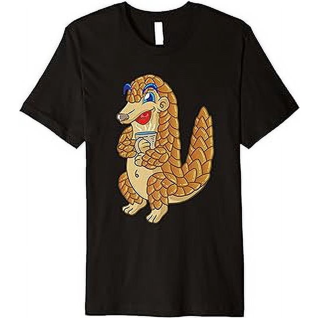 I Love Pangolins And Coffee Funny Pangolin Endangered Animal Premium T ...