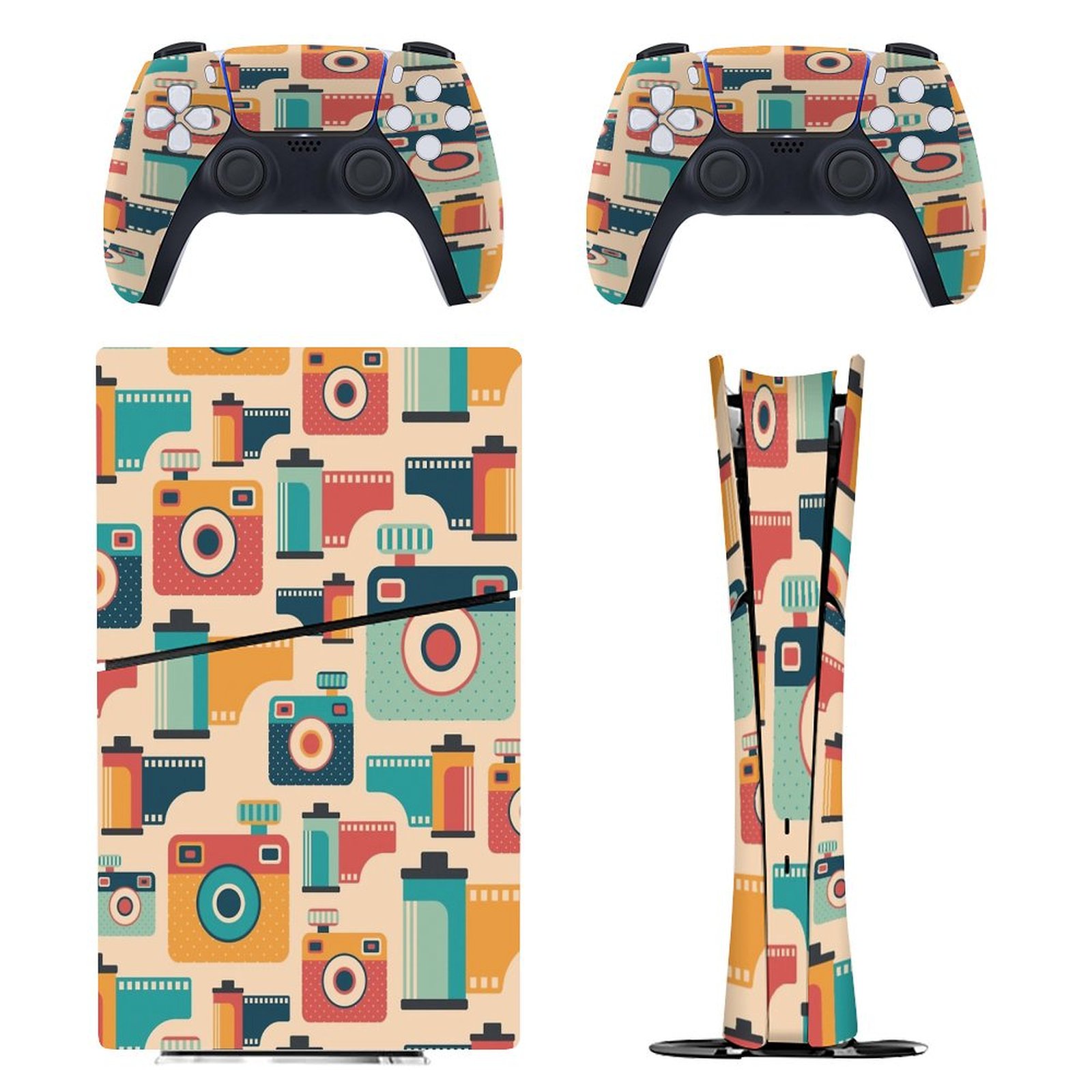 I Love Retro Colorful PS5/PS5 Pro/PS5 Slim Digital Disc Skin Sticker ...