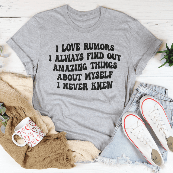 I Love Rumors Tee Mustard S Peachy Sunday T-Shirt - Walmart.com