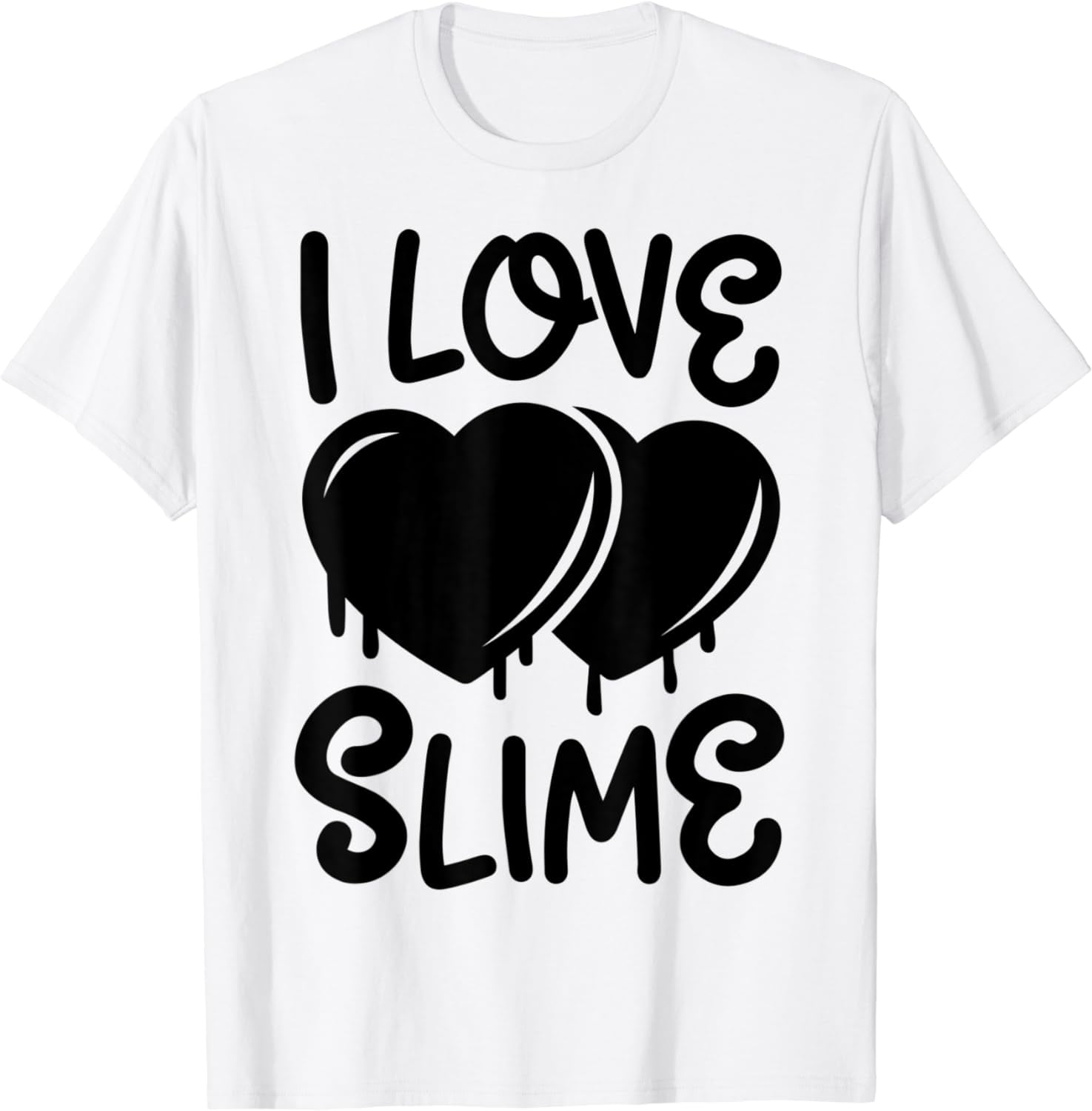 I Love Slime Funny DIY Slime Lovers Men Women Heart Rainbow new T-Shirt ...