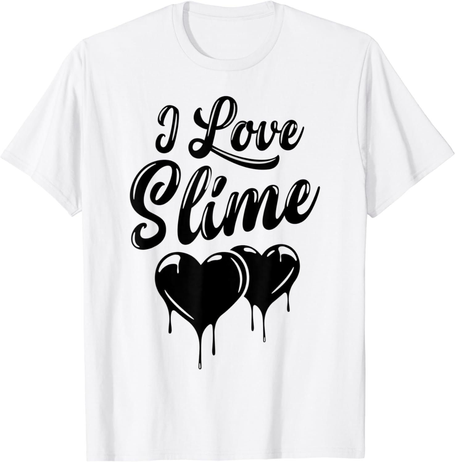 I Love Slime Funny Diy Slime Lovers Men Women Heart Rainbow White T