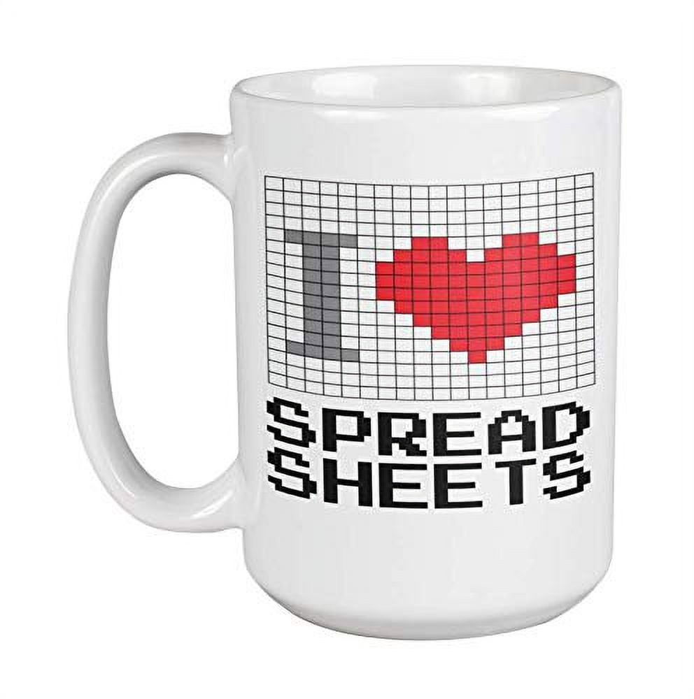 I Love Spread Sheets. Office Guru Coffee & Tea Gift Mug For Clerks ...