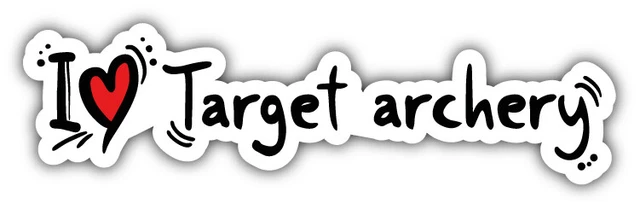 I Love Target Archery Car Sticker Phone Decal Water Bottle Stickers Car ...
