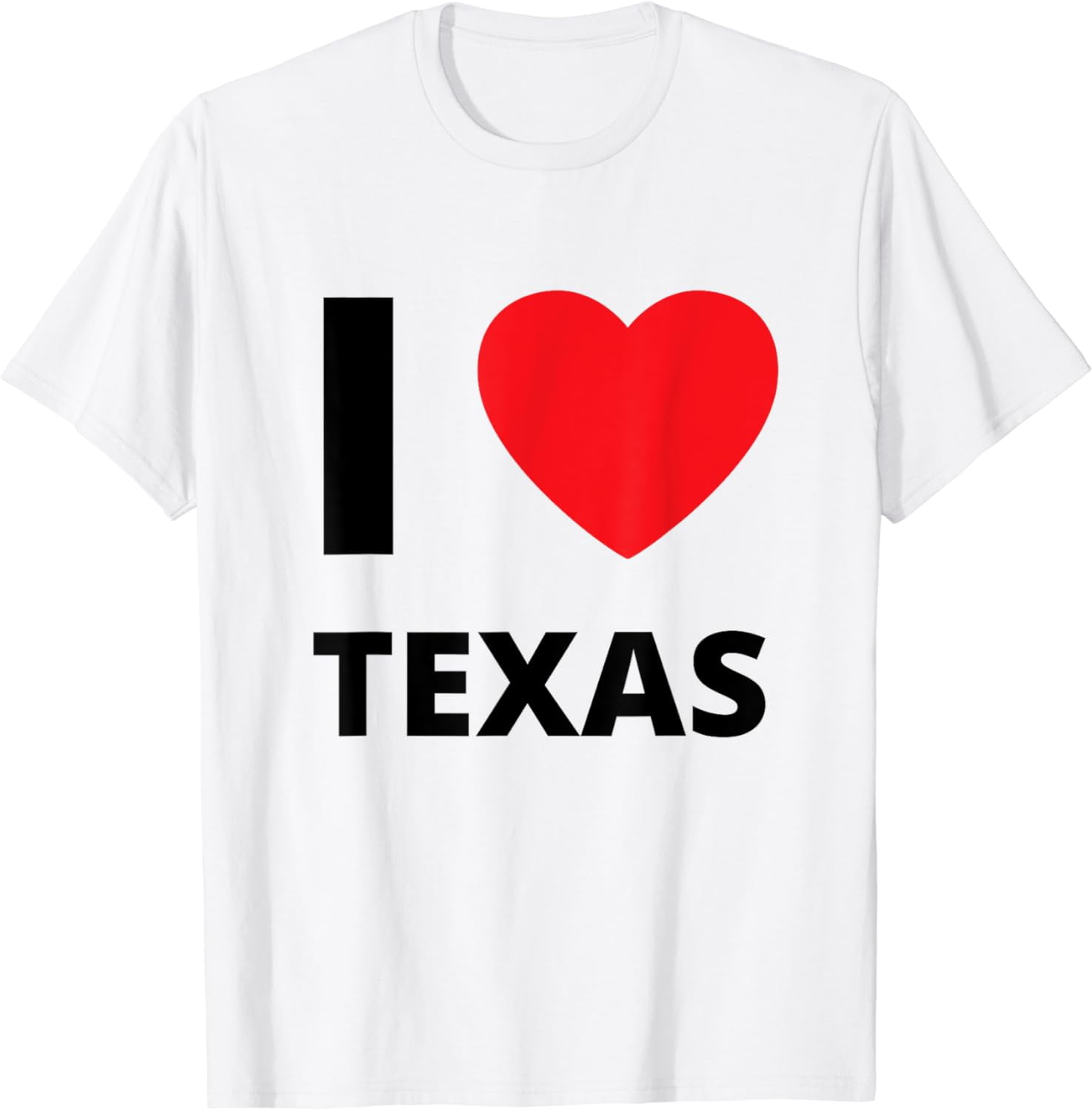 I Love Texas Heart TX Love Fan Apparel T-Shirt - Walmart.com