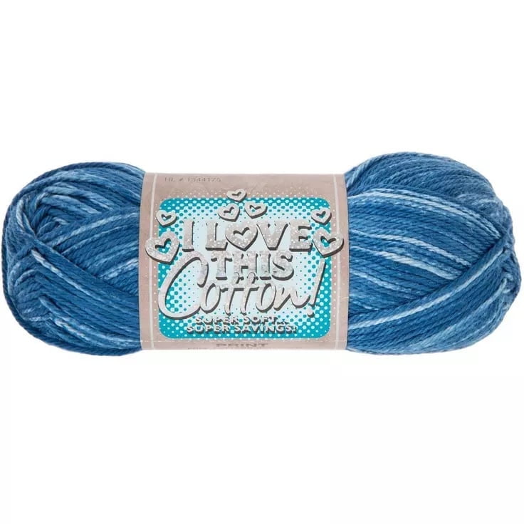 I Love This Cotton Yarn, Medium Weight 100% Cotton, 153 Yards, Denim ...