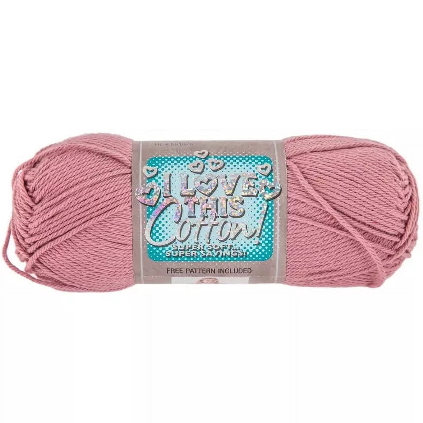 I Love This Cotton Yarn, Medium Weight 100% Cotton, 180 Yards, Rosy ...
