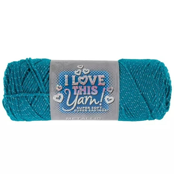 I Love This Yarn Metallic, Medium Weight Acrylic with Metallic ...