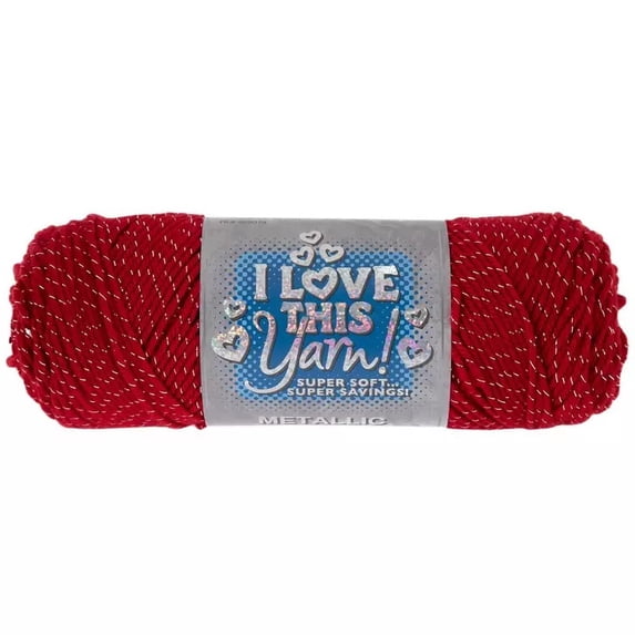 I Love This Yarn Metallic, Medium Weight Acrylic with Metallic ...