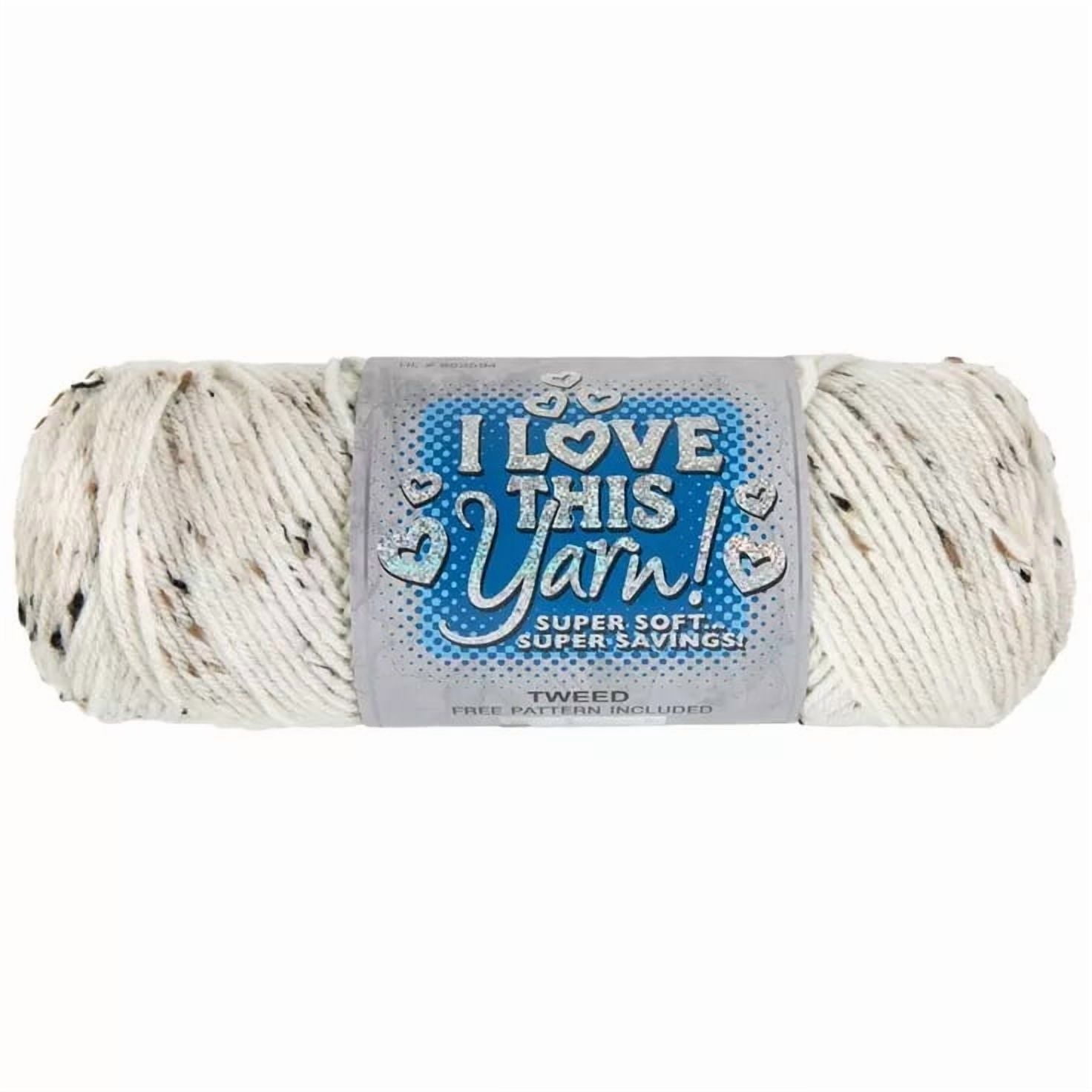 I Love This Yarn Tweed, Medium Weight 97% Acrylic and 3% Viscose Yarn ...