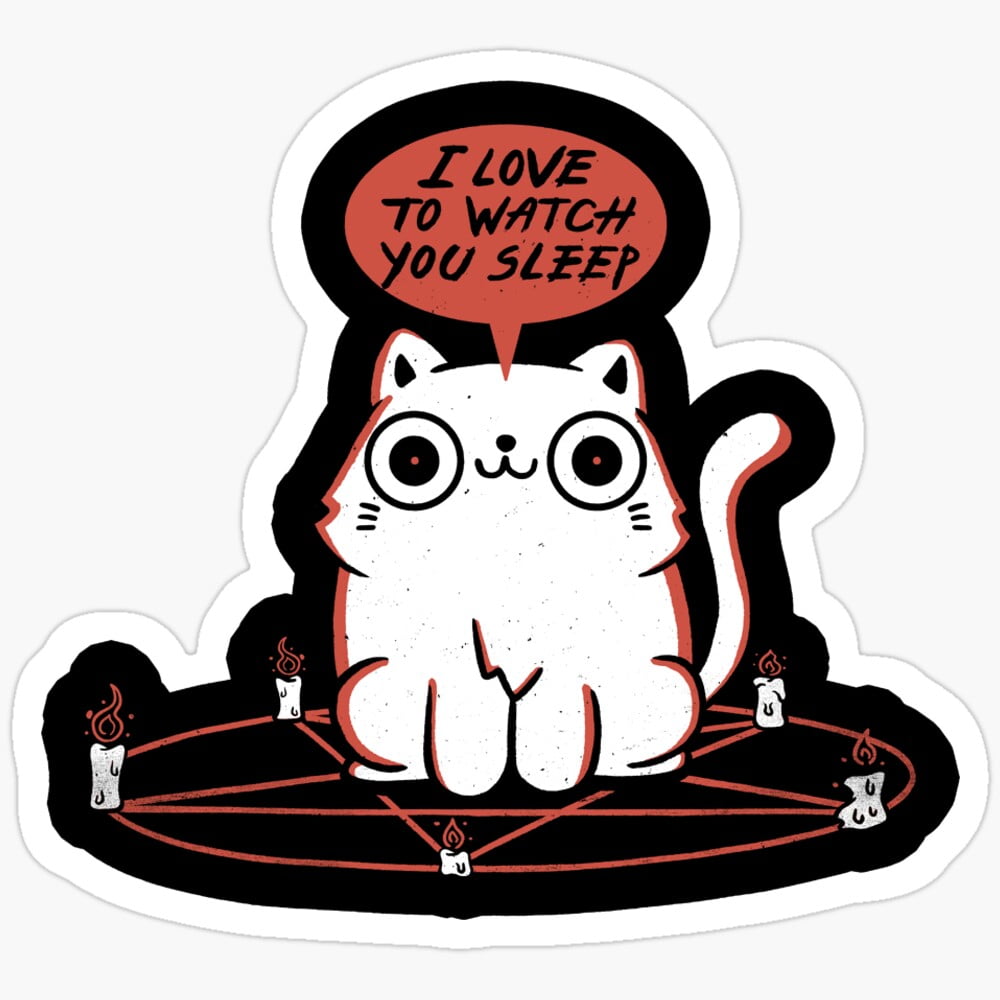 I Love To Watch You Sleep Sticker Phone Decal Water Bottle Stickers Car ...