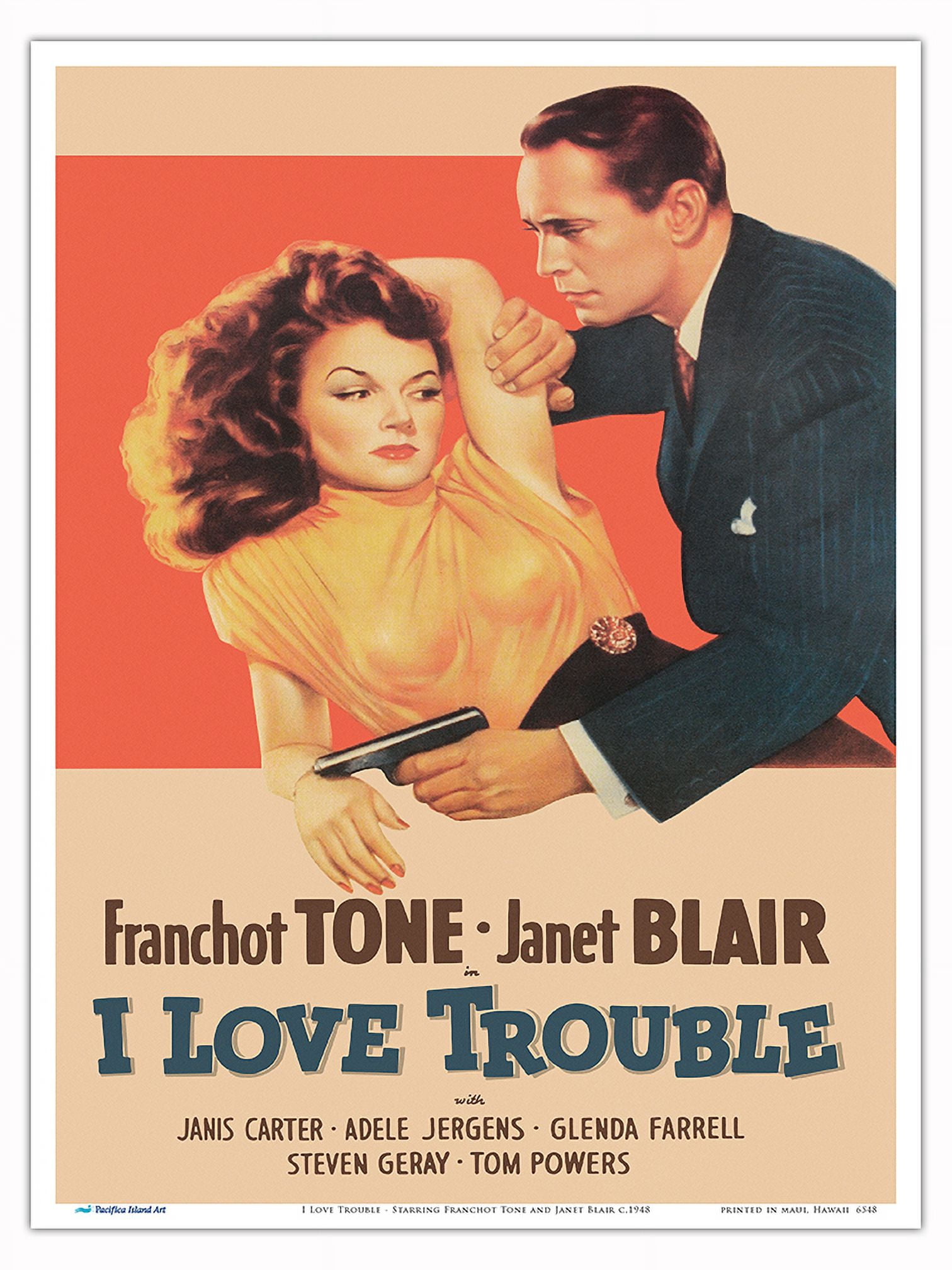 I Love Trouble - Starring Franchot Tone and Janet Blair - Vintage Film ...