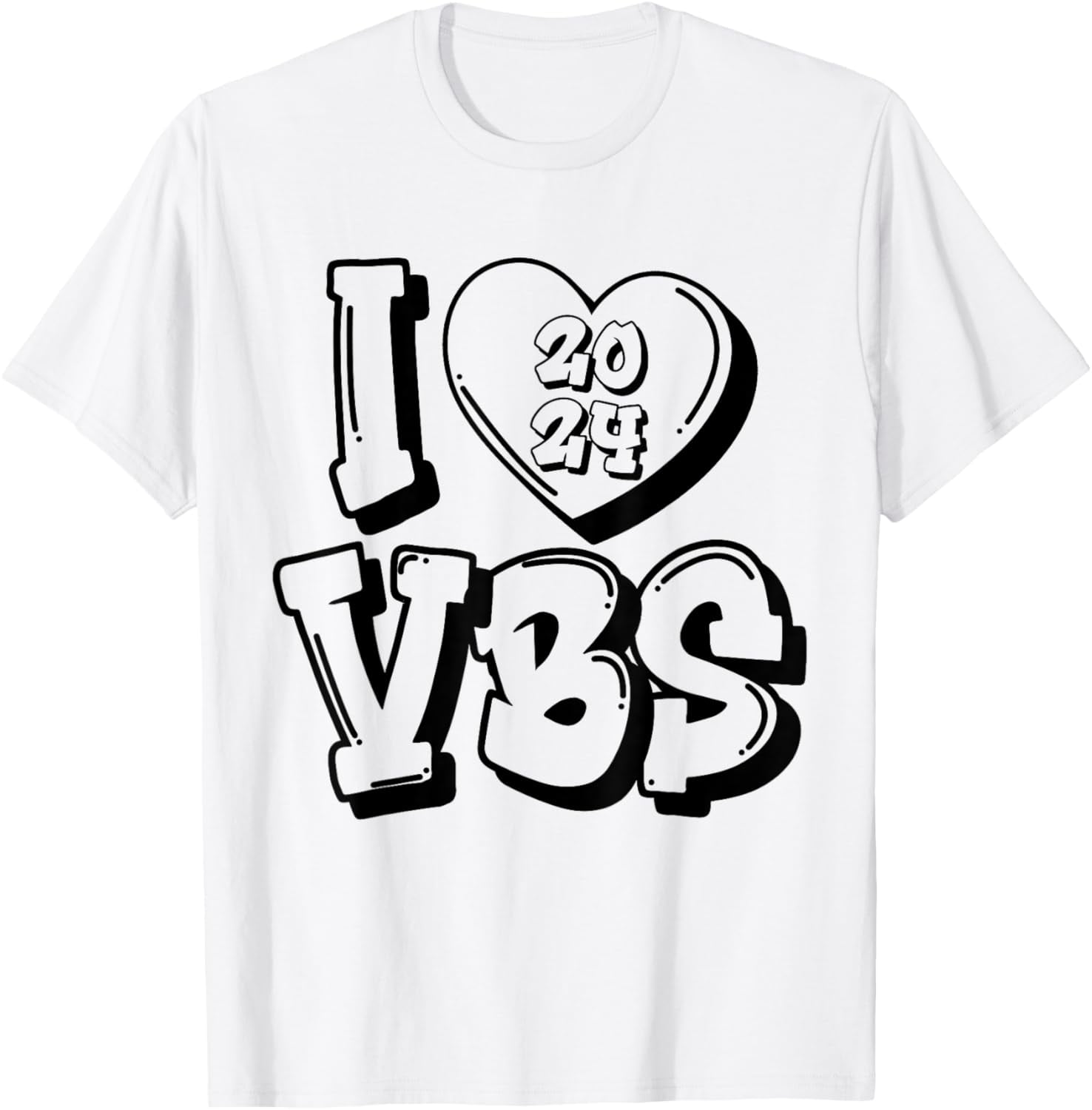 I Love VBS 2024 Vacation Bible School Christian Summer Camp T-Shirt ...