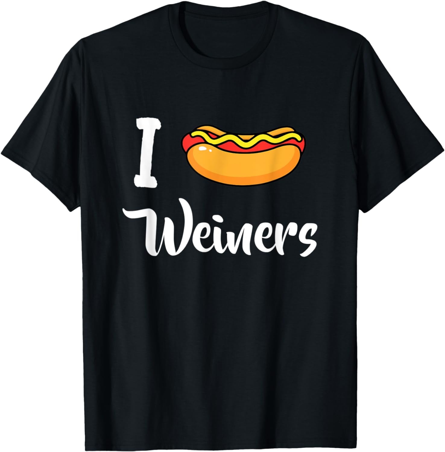I Love Weiners Hotdogs Frankfurter Wiener Frank Sausage Bun T-Shirt ...