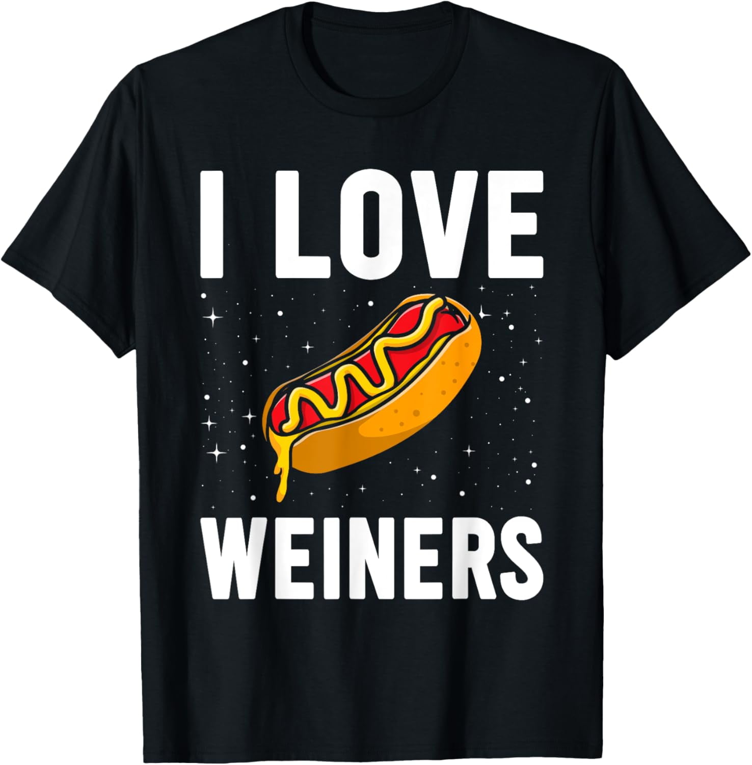 I Love Weiners Hotdogs Frankfurter Wiener Frank Sausage Bun T-Shirt ...