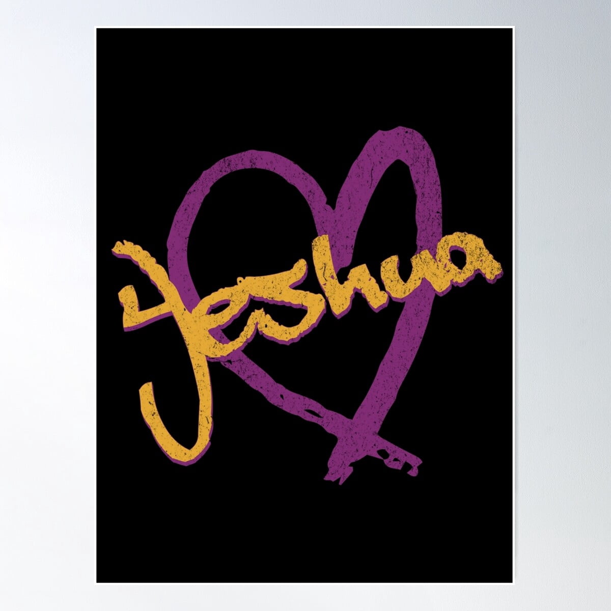 I Love Yeshua Vintage 80S & 90S Purple And Dijon Poster Wall Art ...