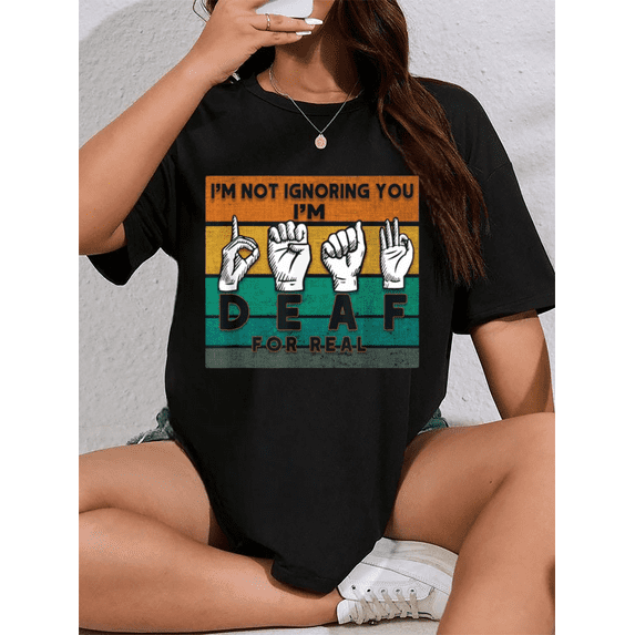 I Love You ASL American Sign Language Deaf Awareness Gift Unisex T ...